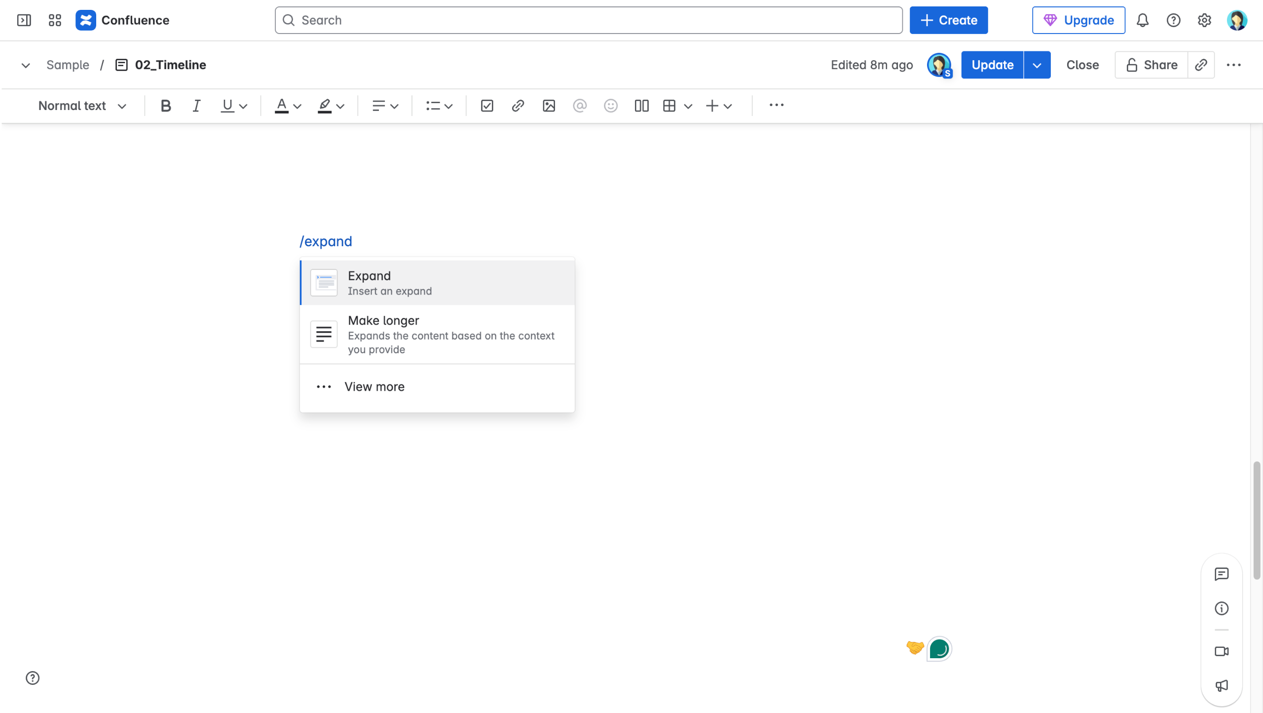 How To Collapse A Section in Confluence